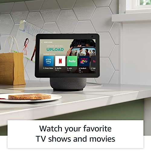 Echo Show 10 (3rd Gen) | HD smart display with motion and Alexa | Glacier White