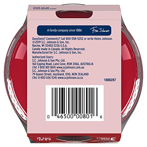 Glade Candle Apple Cinnamon, Fragrance Candle Infused with Essential Oils, Air Freshener Candle, 3-Wick Candle, 6.8 Oz, 3 Count