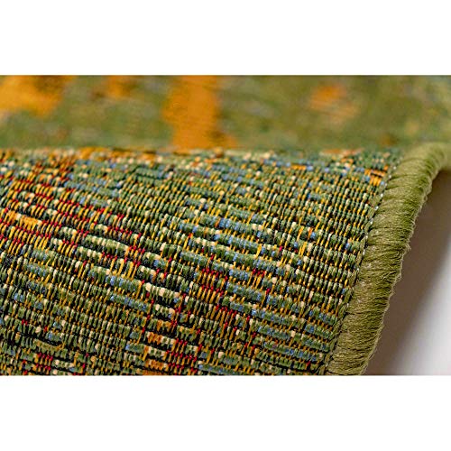 Liora Manne Marina Indoor Outdoor Rug - Traditional Designs, Comfortable & Durable, Power Loomed, Polypropylene Material, UV Stabilized, Kermin Green, 8'10" x 11'9"