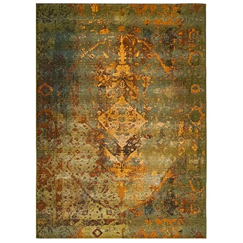 Liora Manne Marina Indoor Outdoor Rug - Traditional Designs, Comfortable & Durable, Power Loomed, Polypropylene Material, UV Stabilized, Kermin Green, 8'10" x 11'9"