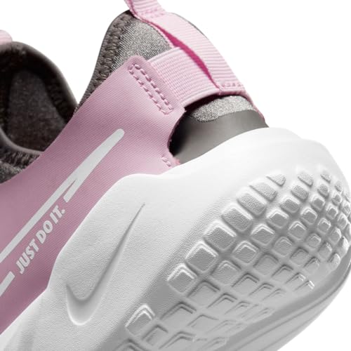 Nike Unisex-Child Flex Runner 2 Running Shoes, Pink Foam/White-flat Pewter, 5 Big Kid