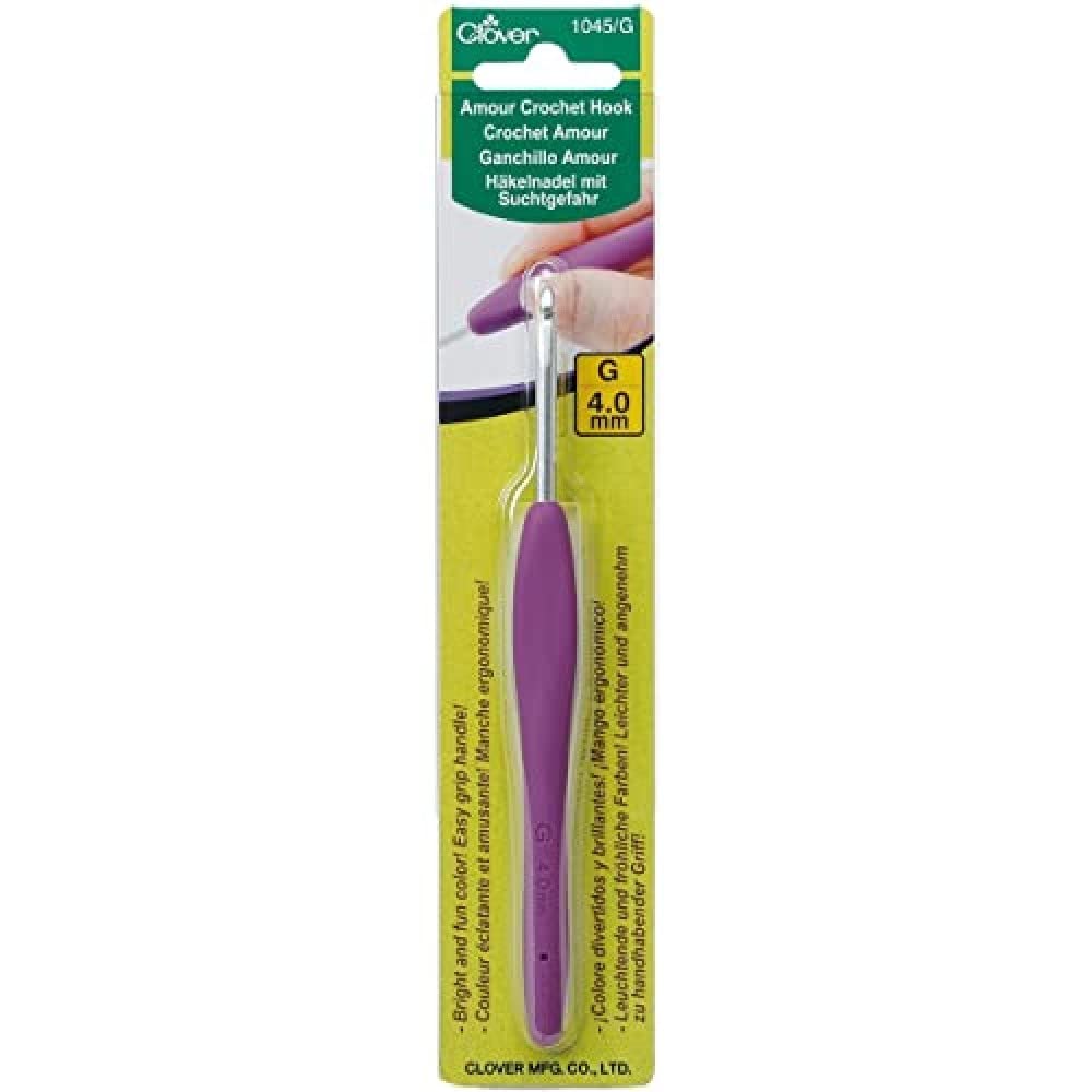 Clover Amour Crochet Hook: 4.0mm, 4.00mm, Multicoloured