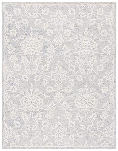 SAFAVIEH Glamour Collection 9' x 12' Blue/Ivory GLM651M Handmade Premium Wool Area Rug