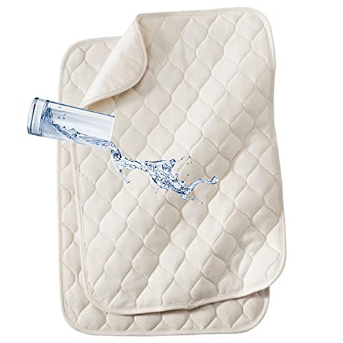 American Baby Company 2 Pack Waterproof Quilted Lap and Burp Pad Cover made with Organic Cotton Top Layer, 21" x 14"