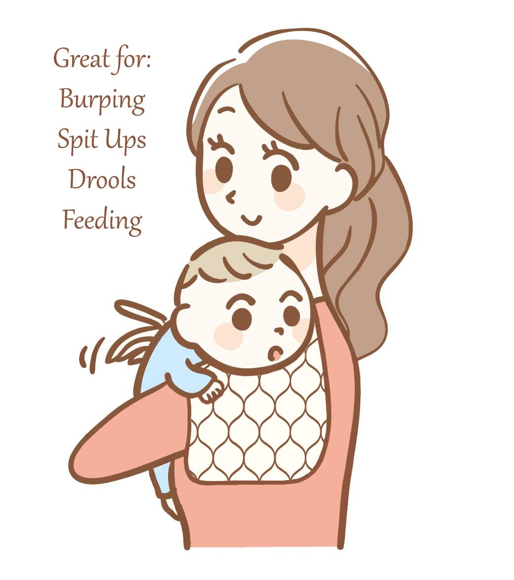 American Baby Company 2 Pack Waterproof Quilted Lap and Burp Pad Cover made with Organic Cotton Top Layer, 21" x 14"