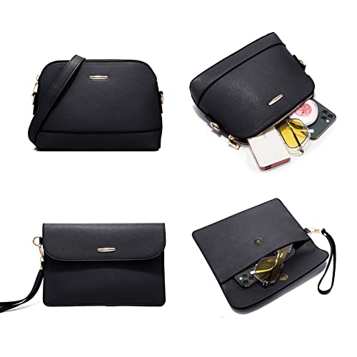 Handbags for Women Large Tote Shoulder Bags Top Handle Satchel Purses Wallet Crossbody Bag set 4pcs