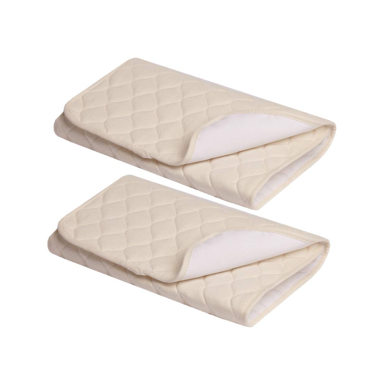 American Baby Company 2 Pack Waterproof Quilted Lap and Burp Pad Cover made with Organic Cotton Top Layer, 21" x 14"