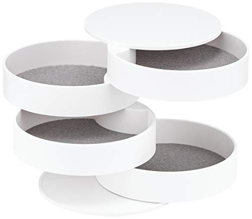 YAMAZAKI home Tower 4-Tiered Accessory Tray White