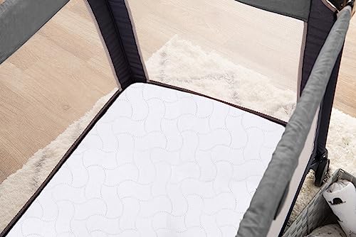 American Baby Company Waterproof Pack N Play Playard Mattress Protector, Quilted Fitted Pack and Play Mattress Pad Cover, 27" x 39"