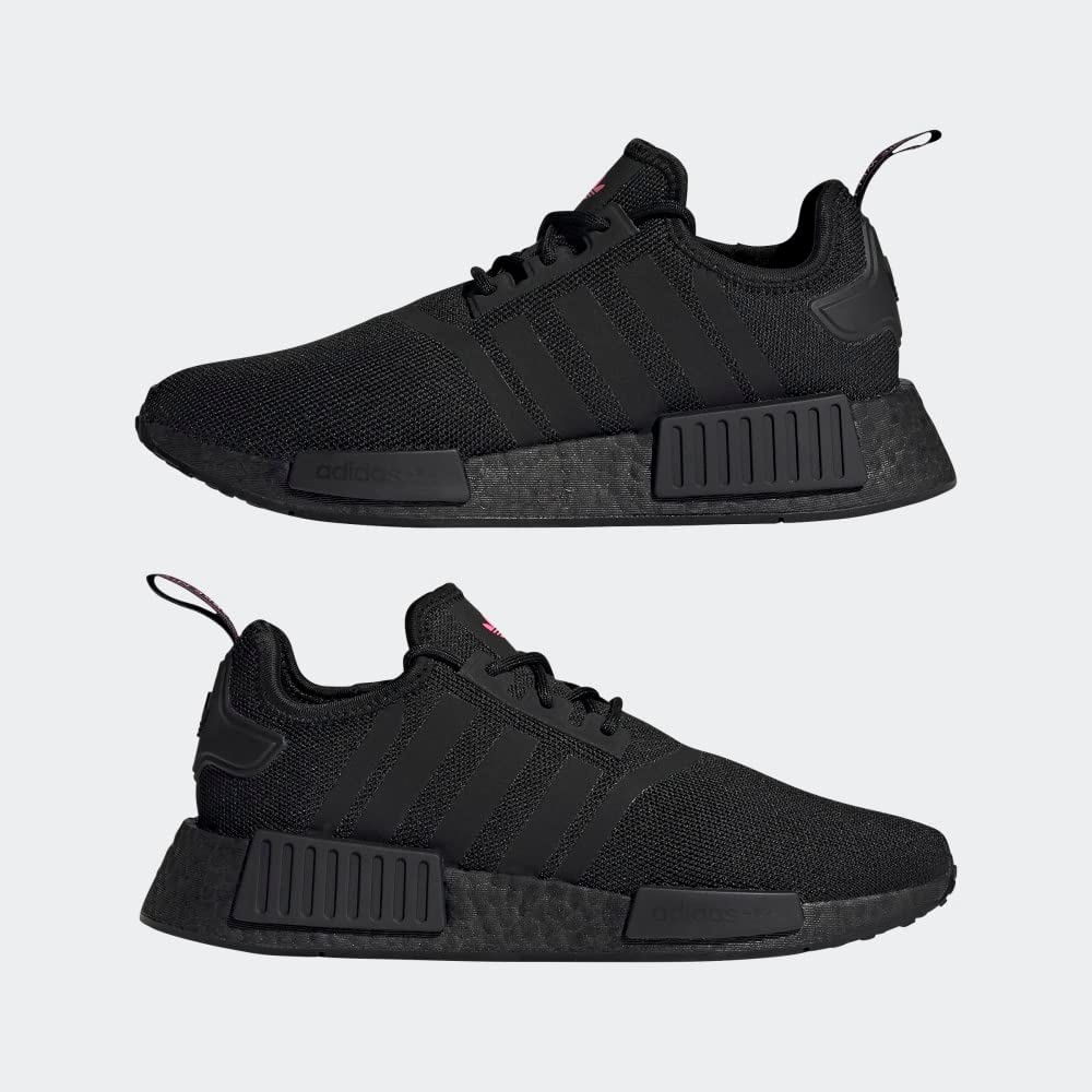 adidas Originals womens Nmd_r1's Sneaker, Core Black/Core Black/Solar Pink, 7.5 US