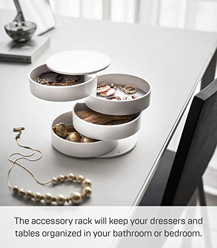 YAMAZAKI home Tower 4-Tiered Accessory Tray White