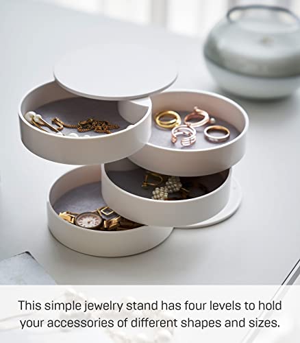 YAMAZAKI home Tower 4-Tiered Accessory Tray White