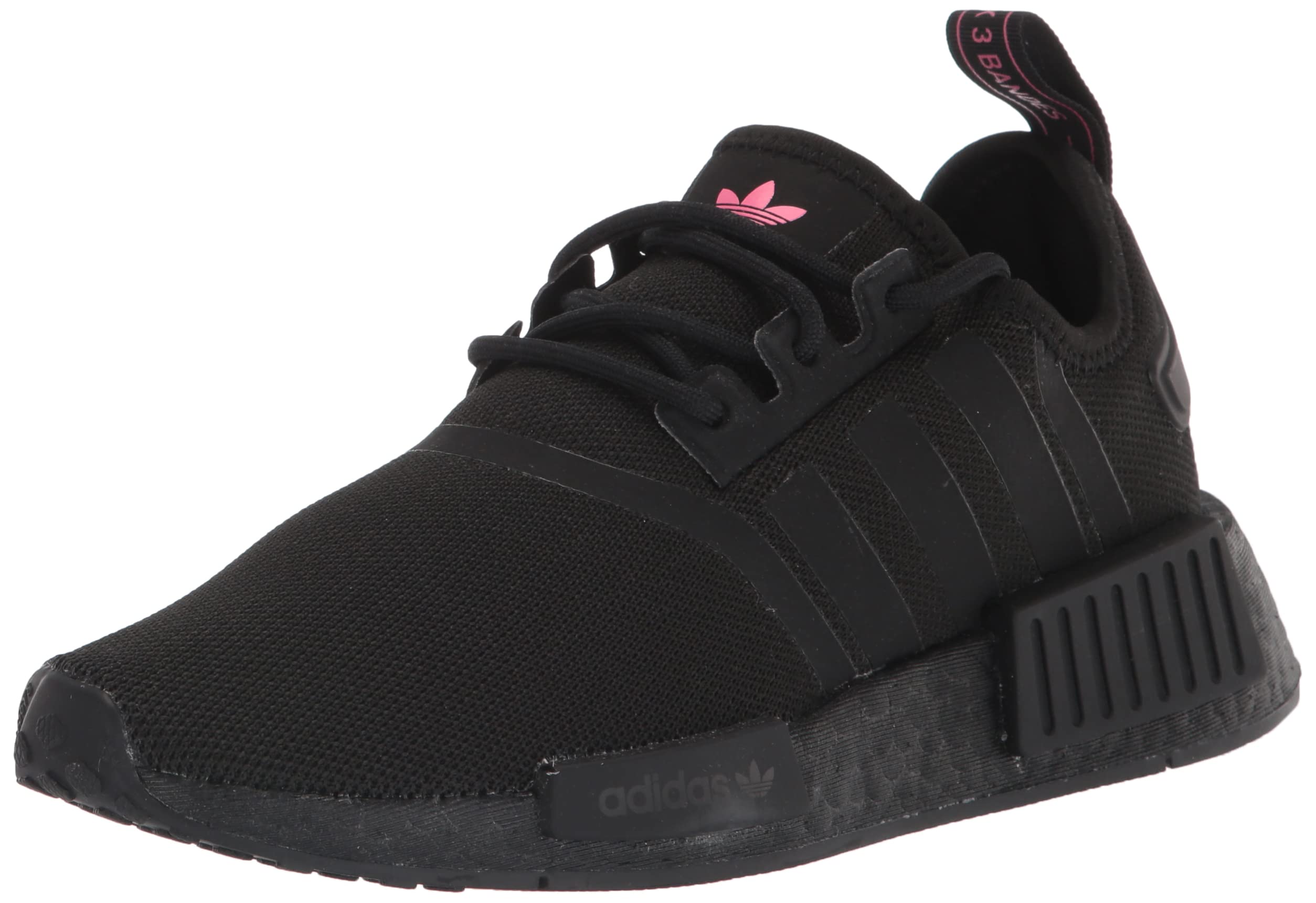 adidas Originals womens Nmd_r1's Sneaker, Core Black/Core Black/Solar Pink, 7.5 US