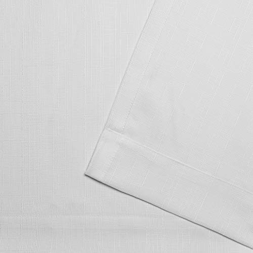 Exclusive Home Loha Light Filtering Pinch Pleat Curtain Panel Pair, 84" Length, Winter White