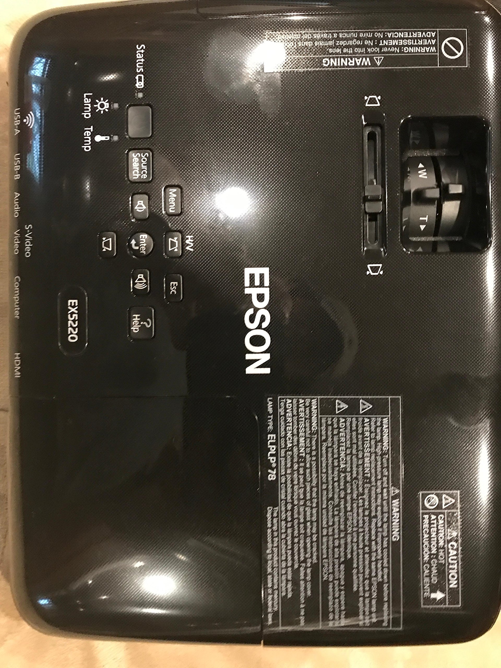 Epson EX5220 Wireless XGA 3LCD Projector, 3000 lumens (V11H551020)