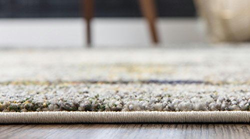Unique Loom Chromatic Collection Modern Rustic & Vibrant Abstract Area Rug for Any Home Décor, 5 x 8 ft, Beige/Gray