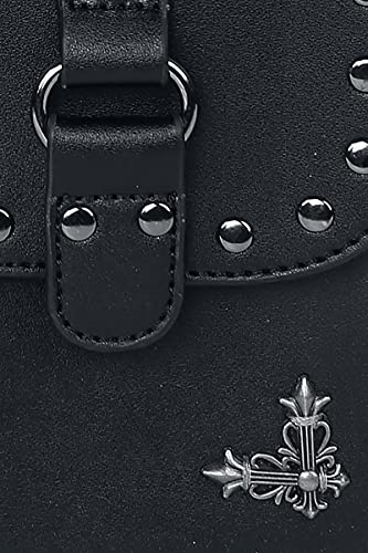 Lost Queen Women's Magic Moon Shoulder Bag, Black, One Size