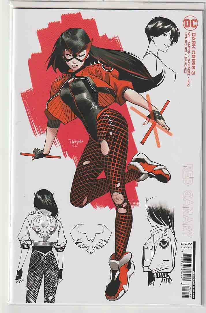 Dark Crisis on Infinite Earths #3 (2022) Dan Mora Red Canary Card Stock Variant