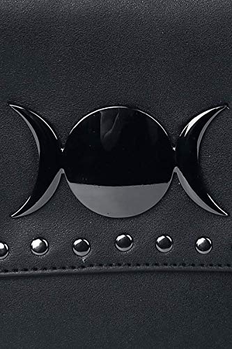 Lost Queen Women's Magic Moon Shoulder Bag, Black, One Size