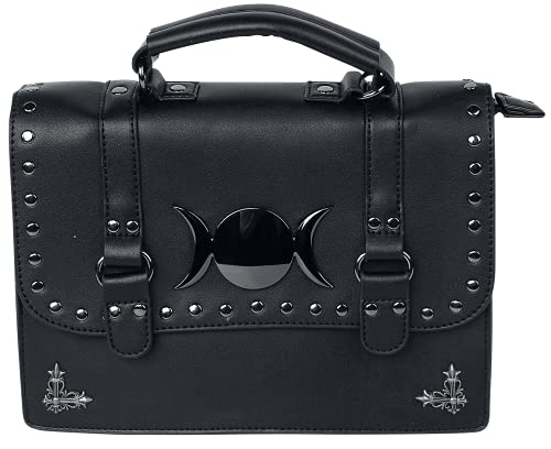 Lost Queen Women's Magic Moon Shoulder Bag, Black, One Size