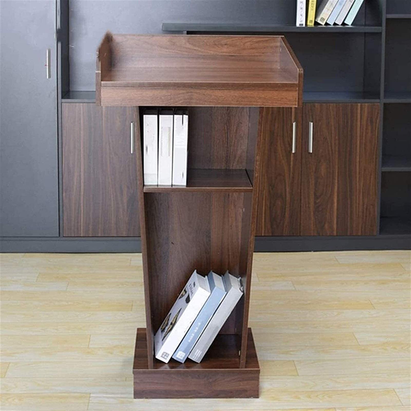 MObyat Lectern Podium Stand,Lectern Classroom Lecture Speech Teach Platform Standing Lectern Podium Church Pulpit or Ceremony for Church School Presentation