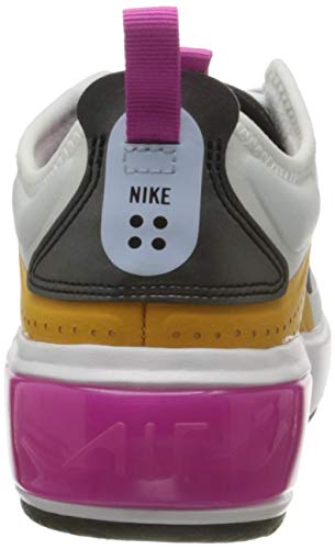 NIKE Women's Race Running Shoe, White Black Pollen Rise Hydrogen Blue, 5.5