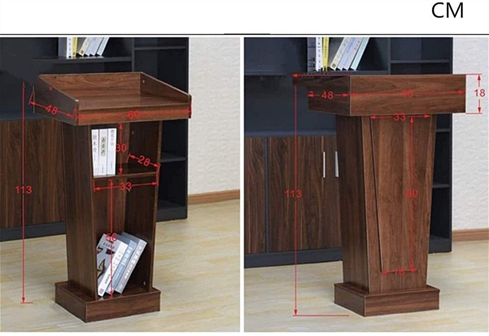 MObyat Lectern Podium Stand,Lectern Classroom Lecture Speech Teach Platform Standing Lectern Podium Church Pulpit or Ceremony for Church School Presentation