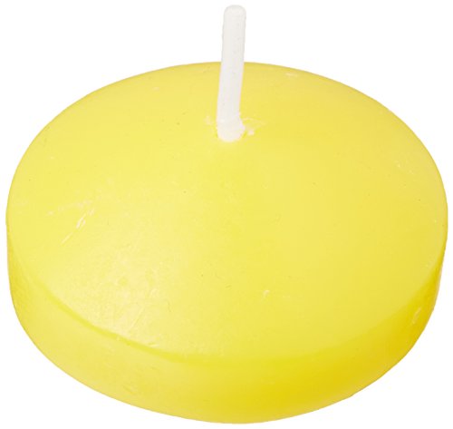 Zest Candle 24-Piece Floating Candles, 1.75-Inch, Yellow