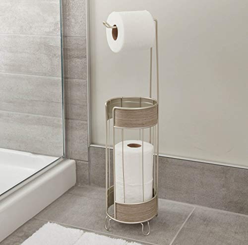 Real Wood Free Standing Toilet Paper Holder