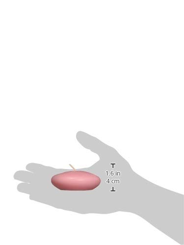 Zest Candle 12-Piece Floating Candles, 3-Inch, Light Rose