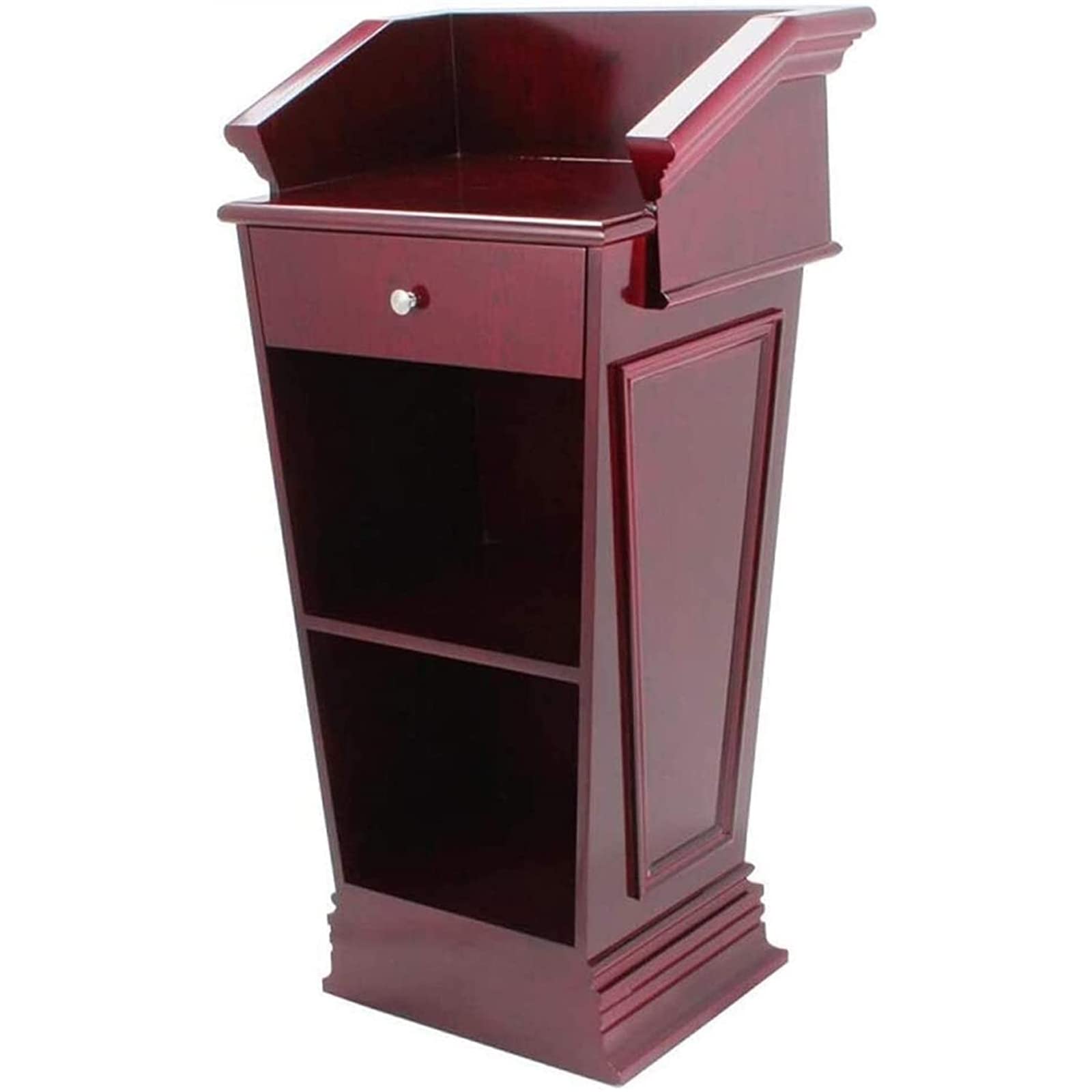 Lectern Podium Stand-Portable Presentation Podium,Pulpits for Churches Professional Portable Lectern with Wide Reading Surface for Restaurants, Office,Brown