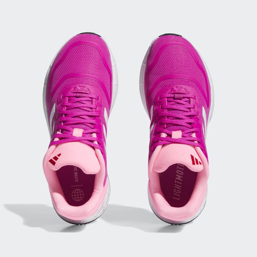 adidas Women's Duramo SL 2.0 Sneaker, Lucid Fuchsia/White/Beam Pink, 12.5