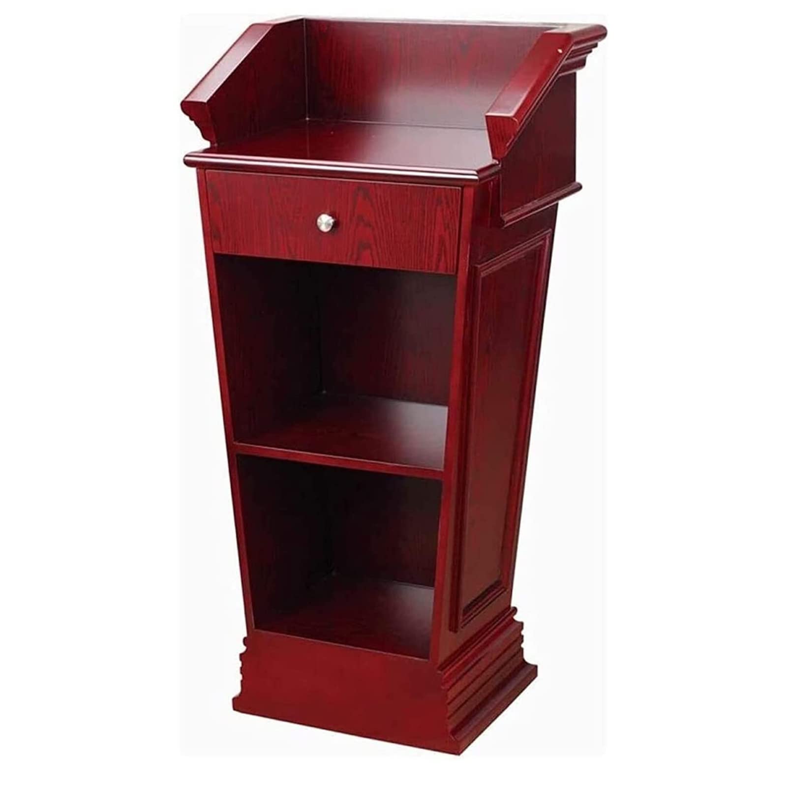 Lectern Podium Stand-Portable Presentation Podium,Pulpits for Churches Professional Portable Lectern with Wide Reading Surface for Restaurants, Office,Brown