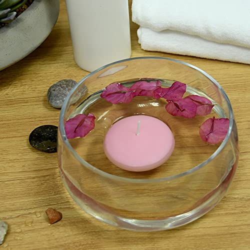Zest Candle 12-Piece Floating Candles, 3-Inch, Light Rose