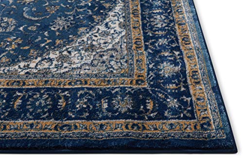 Well Woven Mahal Luxbury Traditional Area Rug, 2'3" x 7'3" Runner, Blue
