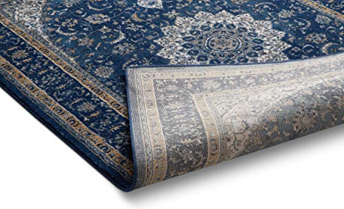 Well Woven Mahal Luxbury Traditional Area Rug, 2'3" x 7'3" Runner, Blue