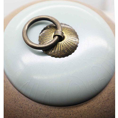 M MEILINXU Funeral Medium Keepsake Urn for Ashes - Ceramics Cremation Urn for Human Ashes - Hand-Painted -Fits a Small Amount of Cremated Remains- Display Burial at Home or Office (Brown Tree of Life