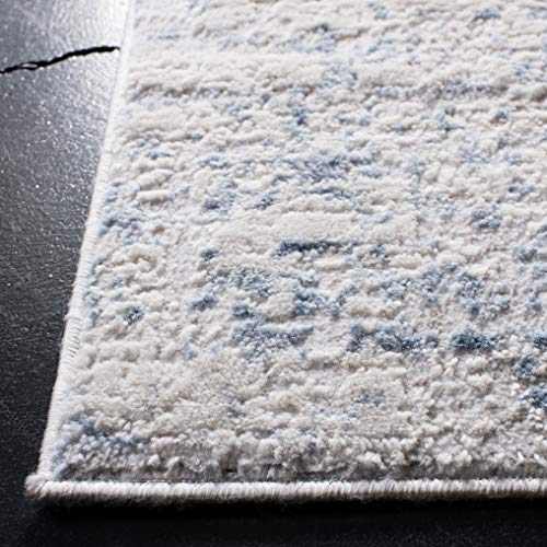SAFAVIEH Amelia Collection 6' x 9' Ivory/Blue ALA700A Modern Abstract Non-Shedding Living Room Bedroom Dining Home Office Area Rug