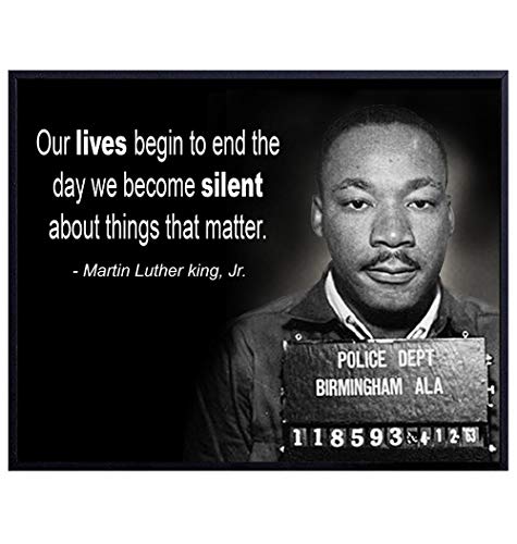 Martin Luther King Jr. Mugshot Wall Art Print - Ready to Frame Photo (8X10) - Home Decor - Makes a Great Gift for Bedrooms, Kitchens, Home Office and Living Rooms - MLK Motivational and Inspirational