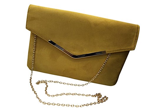 Chicastic Suede Envelope Clutch Purse - Royal Blue