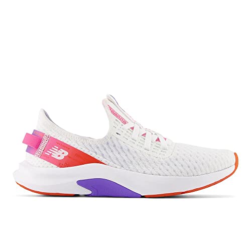 New Balance Women's Dynasoft Nergize Sport V2 Cross Trainer, White/Hi-Pink/Poppy, 7.5