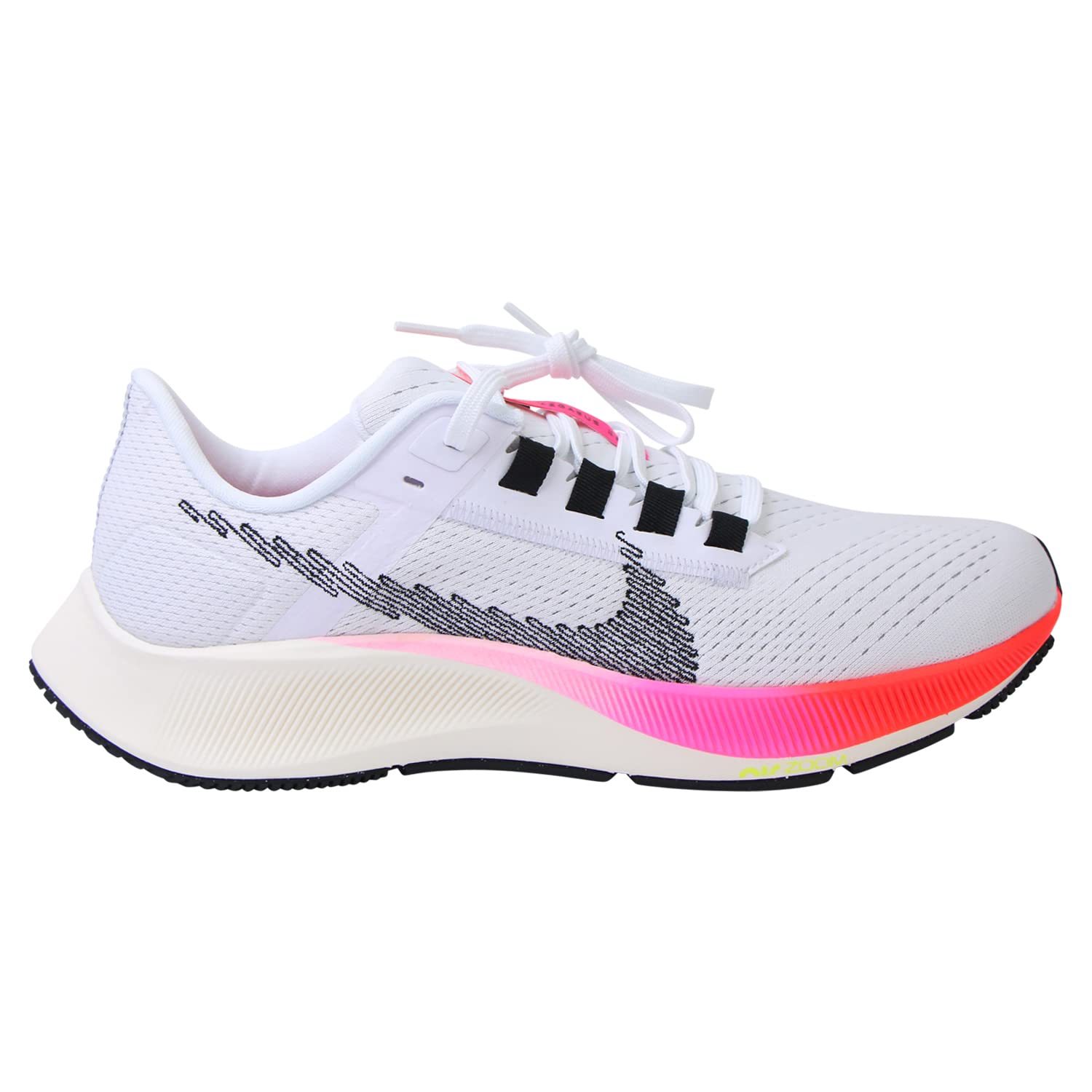 NIKE Women's Running Shoe, White Black Football Grey Pink Blast, 11