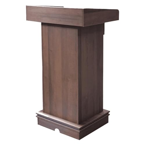 Vintage Lecterns Stable Standing Wooden Podium Square Pulpits with Storage Rack Podium Stand Load 15kg Presentation Stand