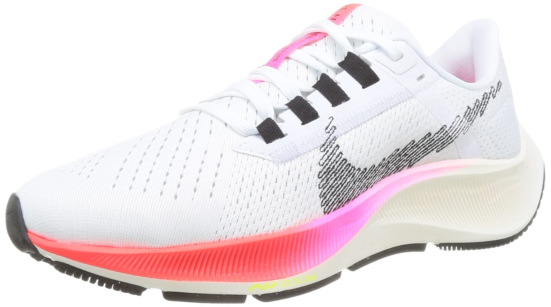 NIKE Women's Running Shoe, White Black Football Grey Pink Blast, 11