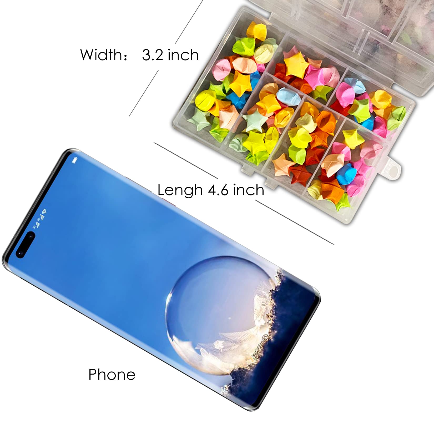 DongciTACi 4 Pack 6 Grids Plastic Organizer Box Storage Container Jewelry Box For Fishing Tackles Nail Rhinestones Beads Art DIY Crafts Organizer Clear