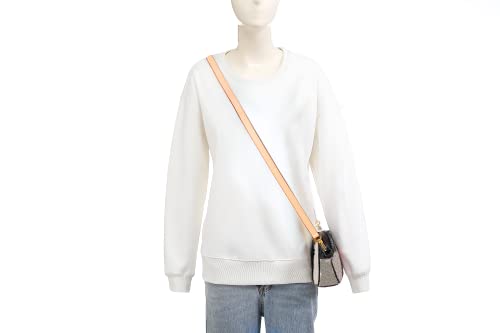 GOXTECH Vachetta Leather Adjustable Crossbody Strap for ， women's crossbody handbags (Beige)