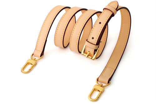 GOXTECH Vachetta Leather Adjustable Crossbody Strap for ļ¼ women's crossbody handbags (Beige)