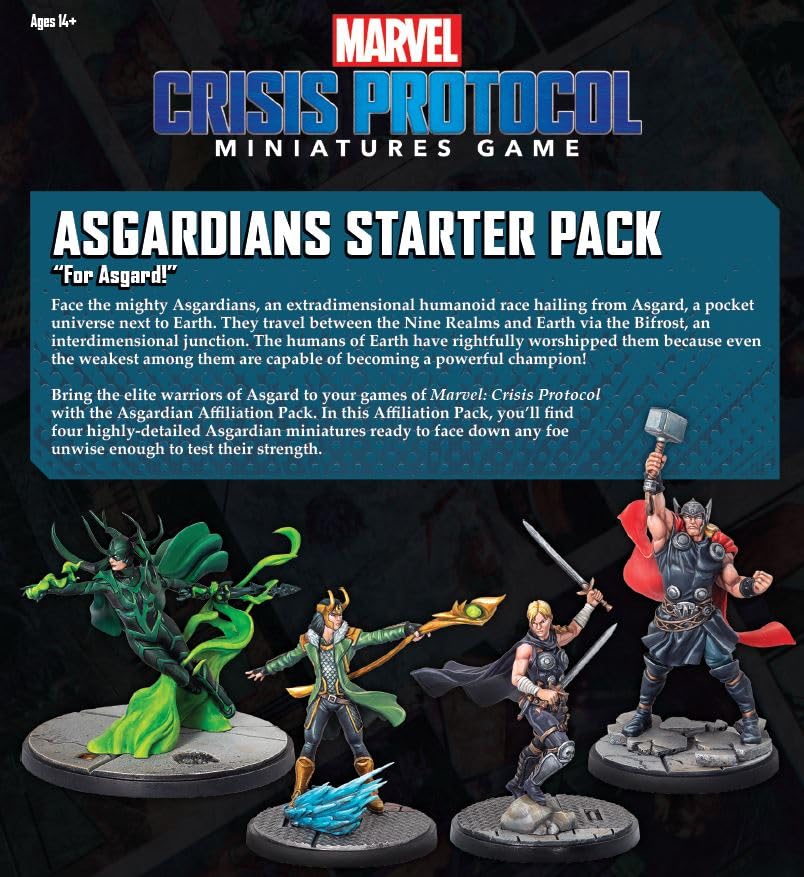 Marvel: Crisis Protocol Asgardians Affiliation Pack - United Might of Asgard! Tabletop Superhero Game, Ages 14+, 2 Players, 90 Minute Playtime, Made by Atomic Mass Games