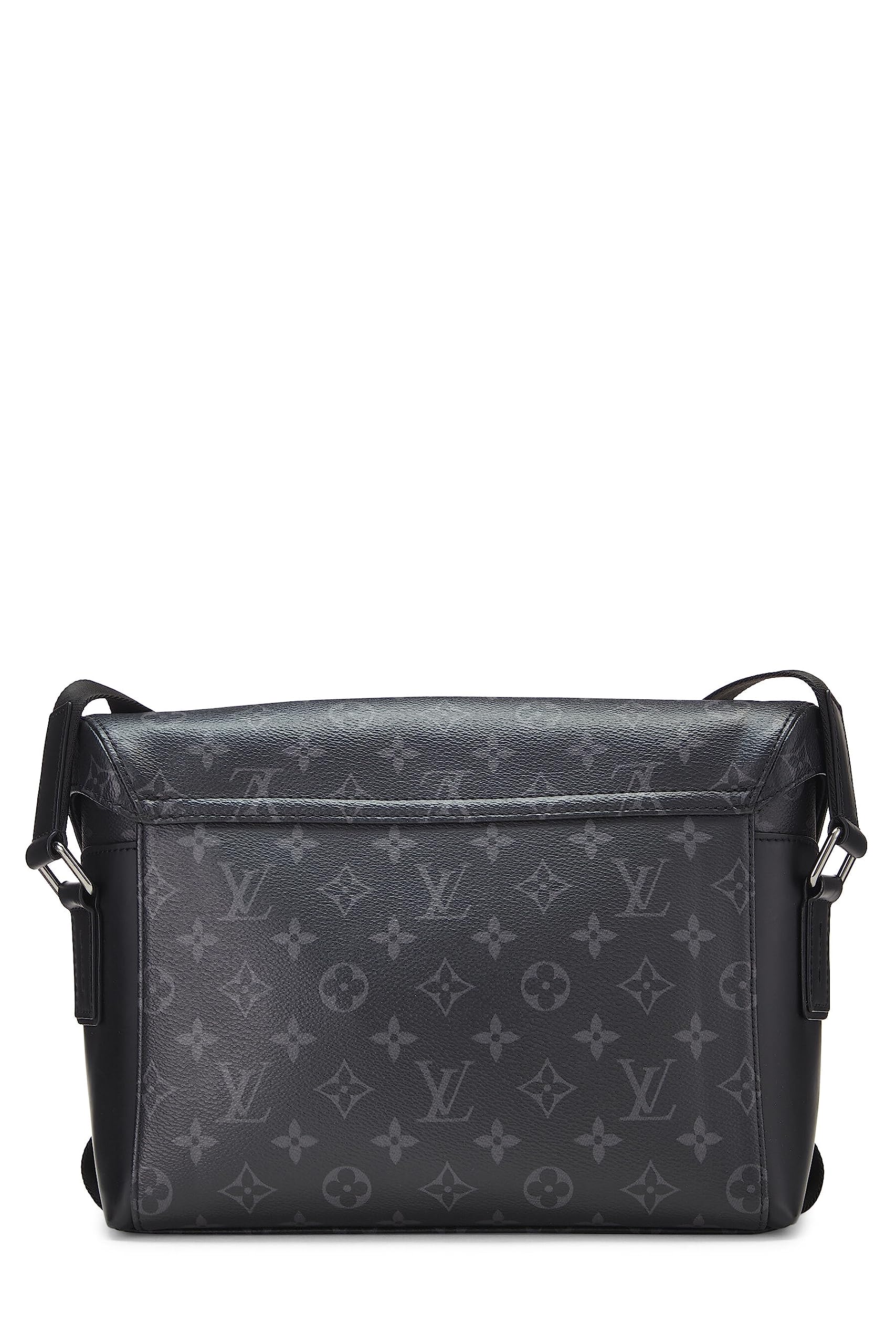 Louis Vuitton, Pre-Loved Black Monogram Eclipse Voyager Messenger PM, Black
