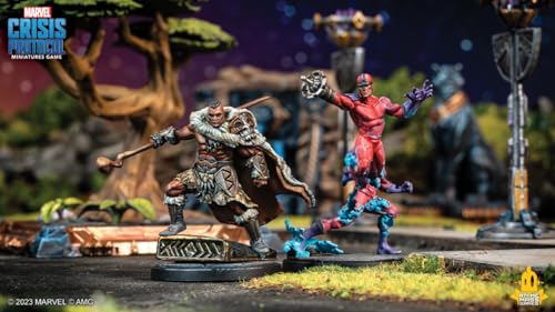 Atomic Mass Games Marvel: Crisis Protocol Klaw & M'Baku Character Pack - Wakanda's Powerhouse Duo! Tabletop Superhero Game, Ages 14+, 2 Players, 90 Minute Playtime, Made